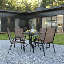 Glass patio dining set store
