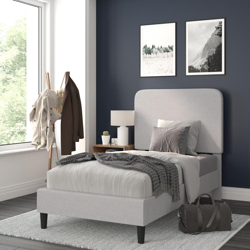 Grey twin bed headboard store