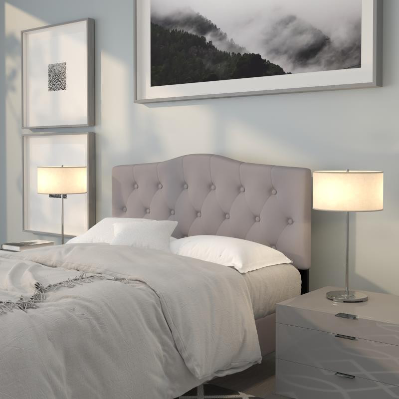 Light grey headboard full store