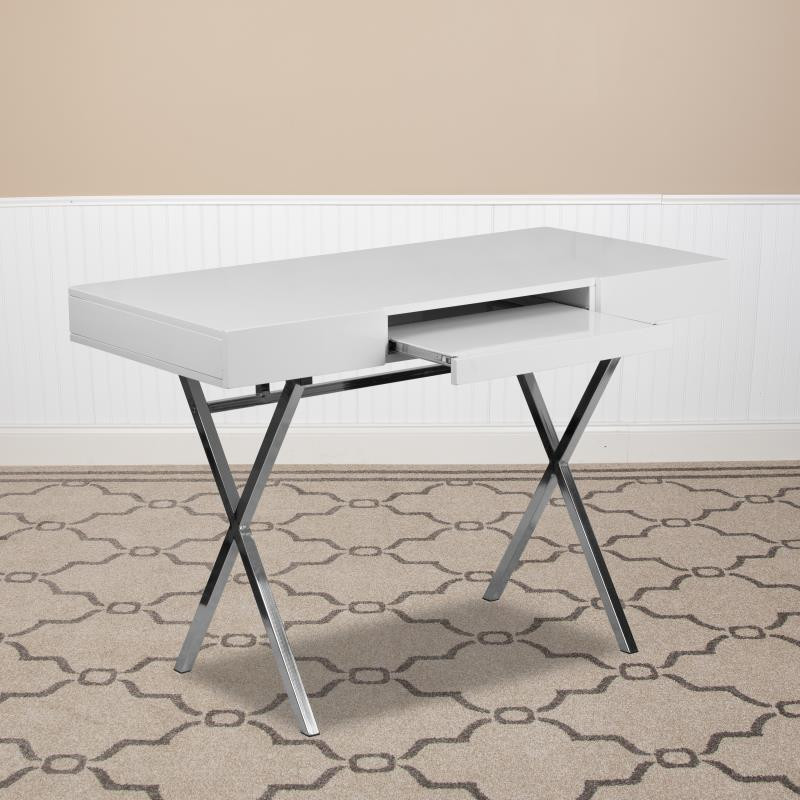 Folding desk with keyboard tray store