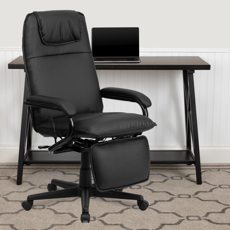 Leather reclining desk chair store
