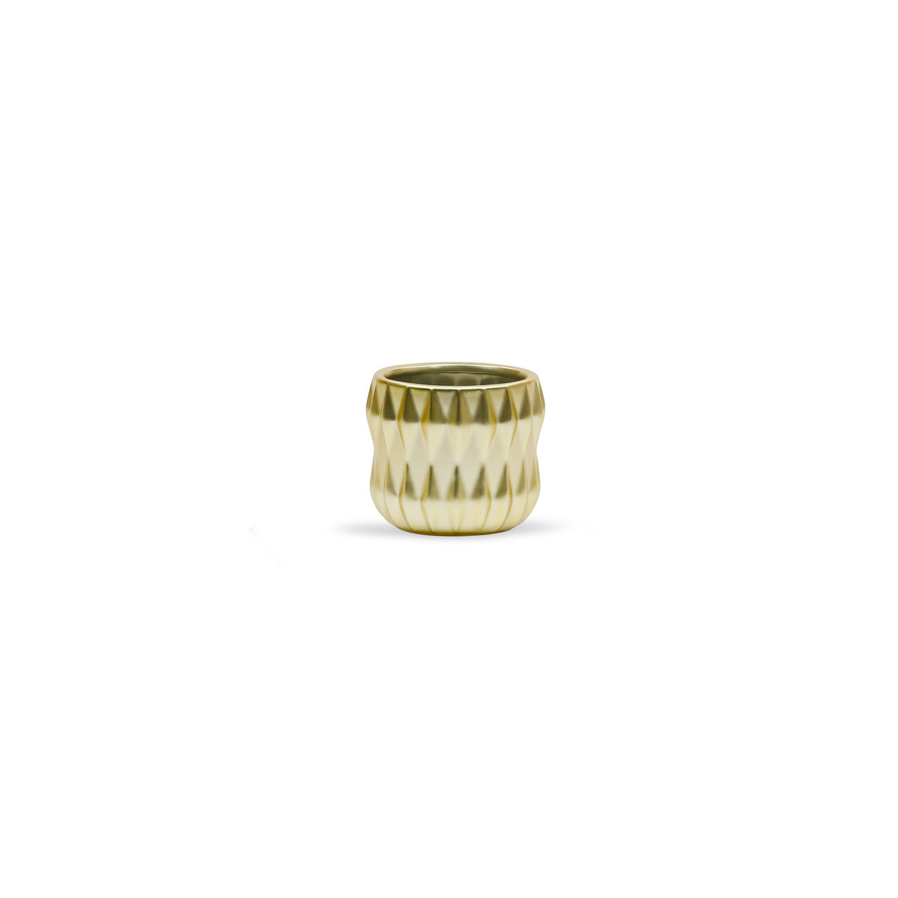 Small Unique Gold Ceramic Pot - 4.5" W X 4" H - 24 Pieces ...