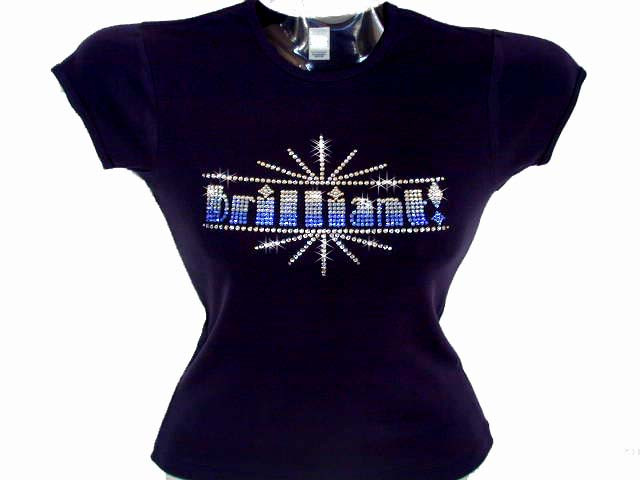 Brilliant! Swarovski Crystal Rhinestone T Shirt Design ...