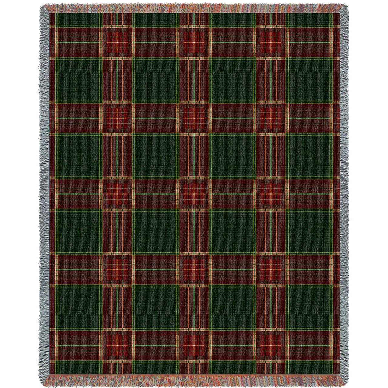 Plaid - Golf - Cotton Woven Blanket Throw - Made in the USA (72x54)