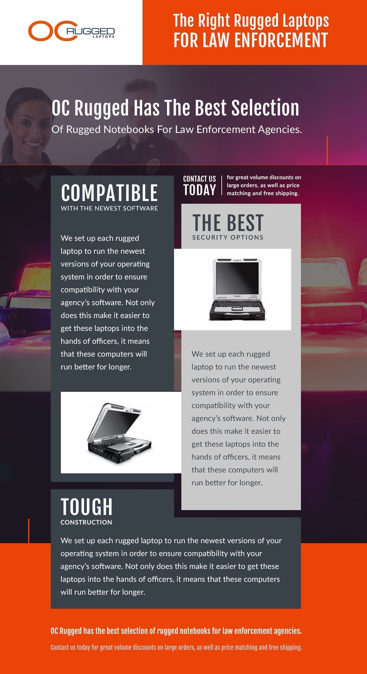 The Right Rugged Laptops For Law Enforcement - OC Rugged Inc.
