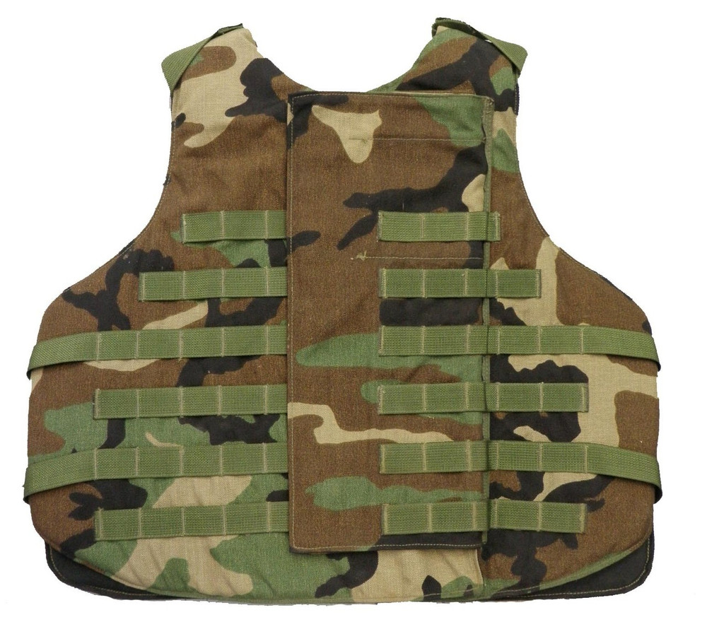 Body Armor, Interceptor (IBA), Outer Tactical Vest (OTV), NSN 8470-01-497-8598, Woodland Camo, X ...