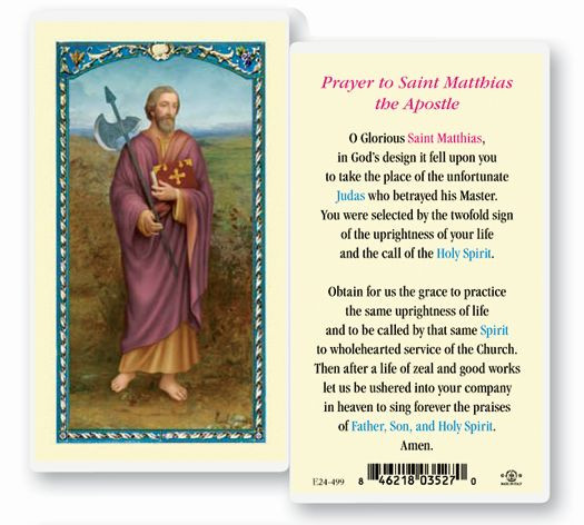 Prayer to St. Matthias the Apostle, Laminated or Paper - St. Jude Shop, Inc.