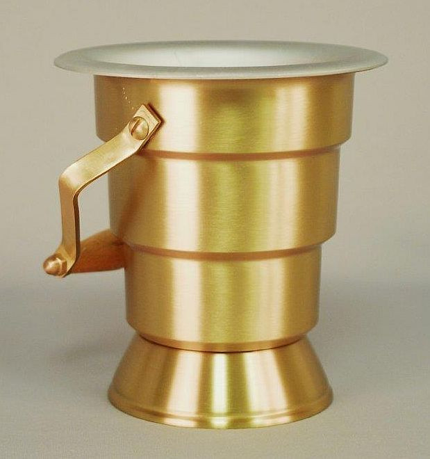 Holy Water Bucket with Satin Bronze Finish - St. Jude Shop, Inc.