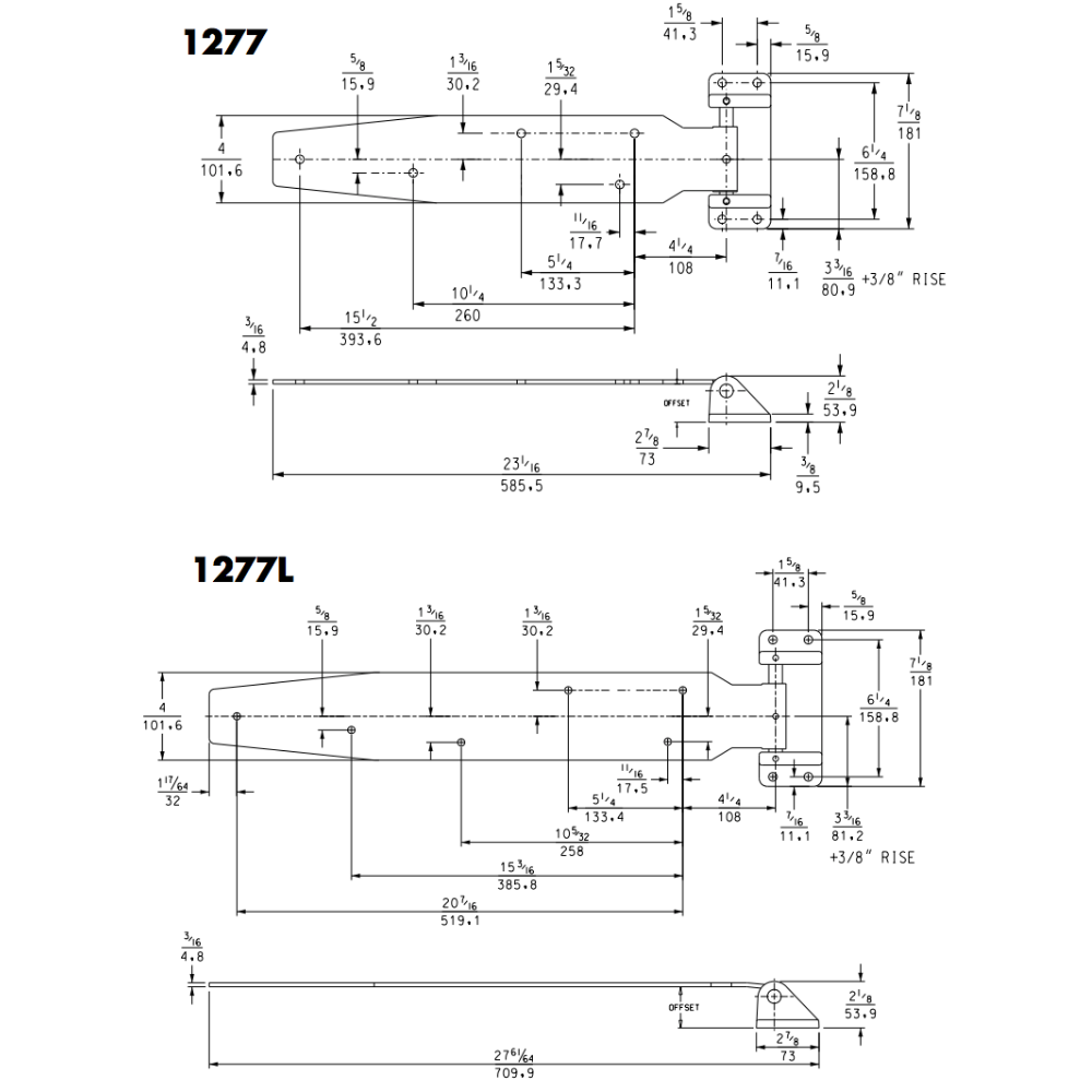 Shop Now! - Hardware - Kason - Kason Walk-In Hinges - Kason 1277 Heavy ...