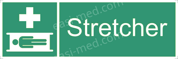 First Aid Stretcher Sign 300 x 100 - First Aid Stretcher Sign - 300 x ...
